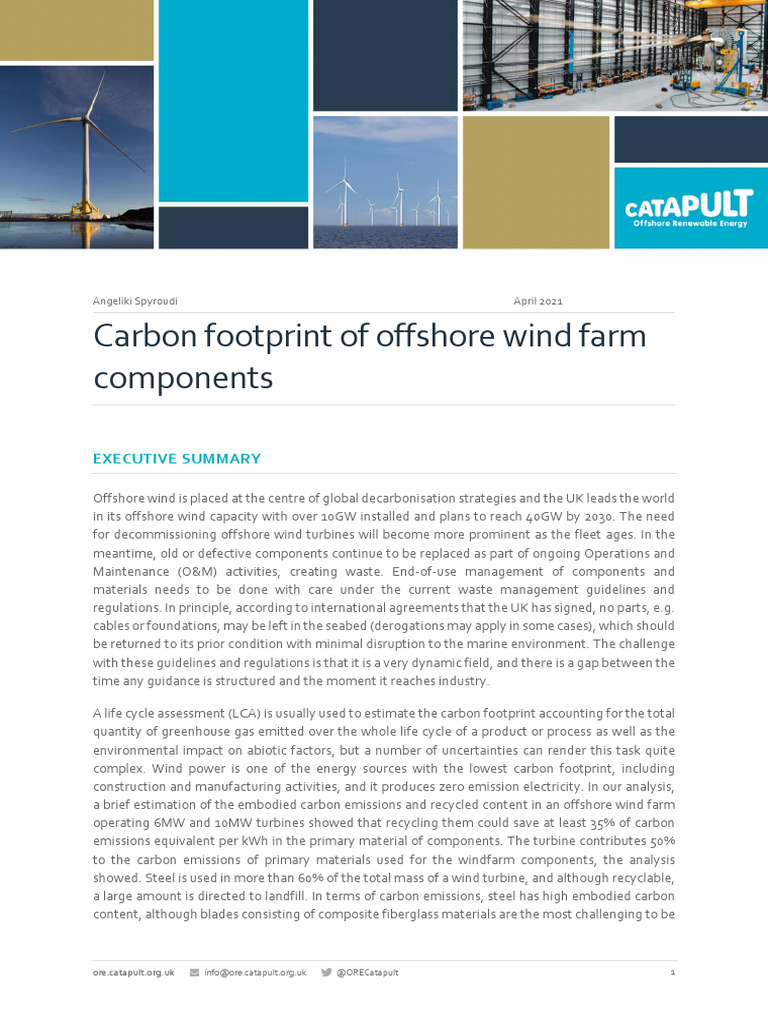 Offshore Wind Carbon Footprint Analysis | PDF | Offshore Wind Power ...