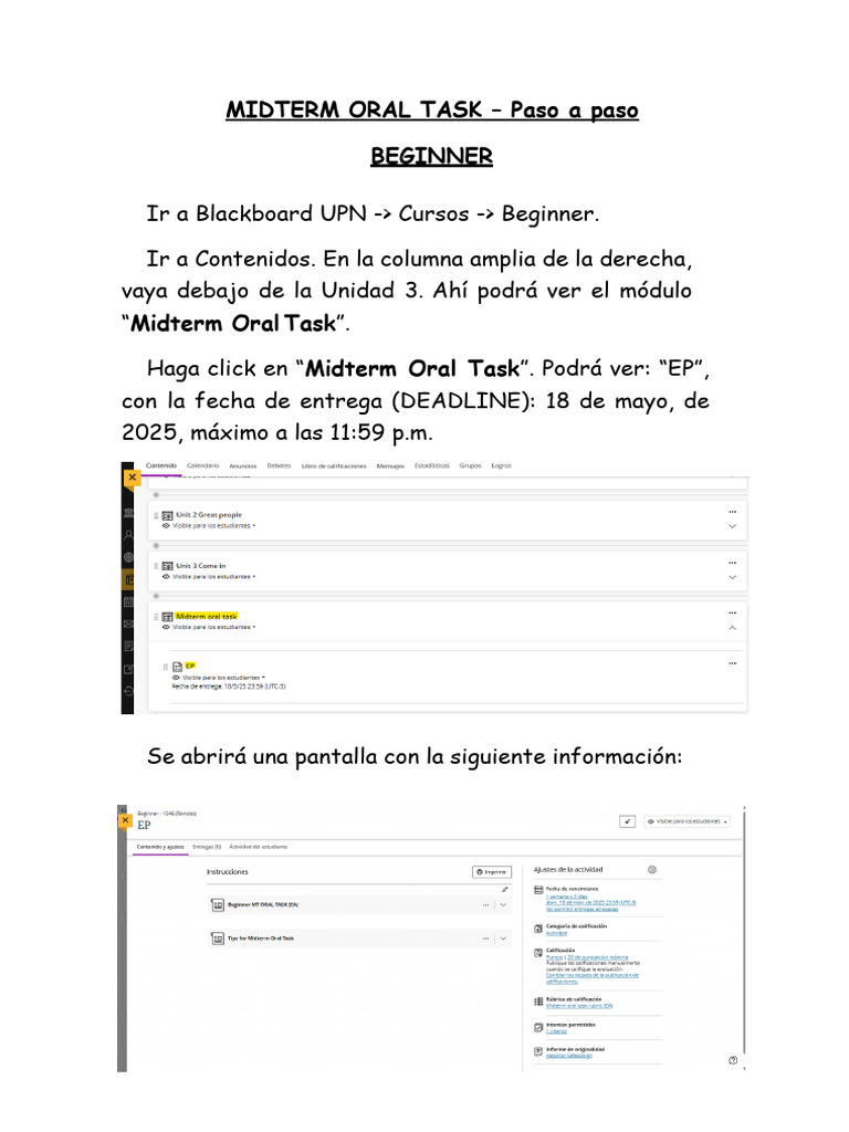 Midterm Oral Task - Beginner | PDF