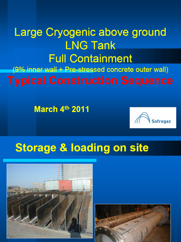 Large Cryogenic Above Ground LNG Tank Full Containment | PDF | Roof ...