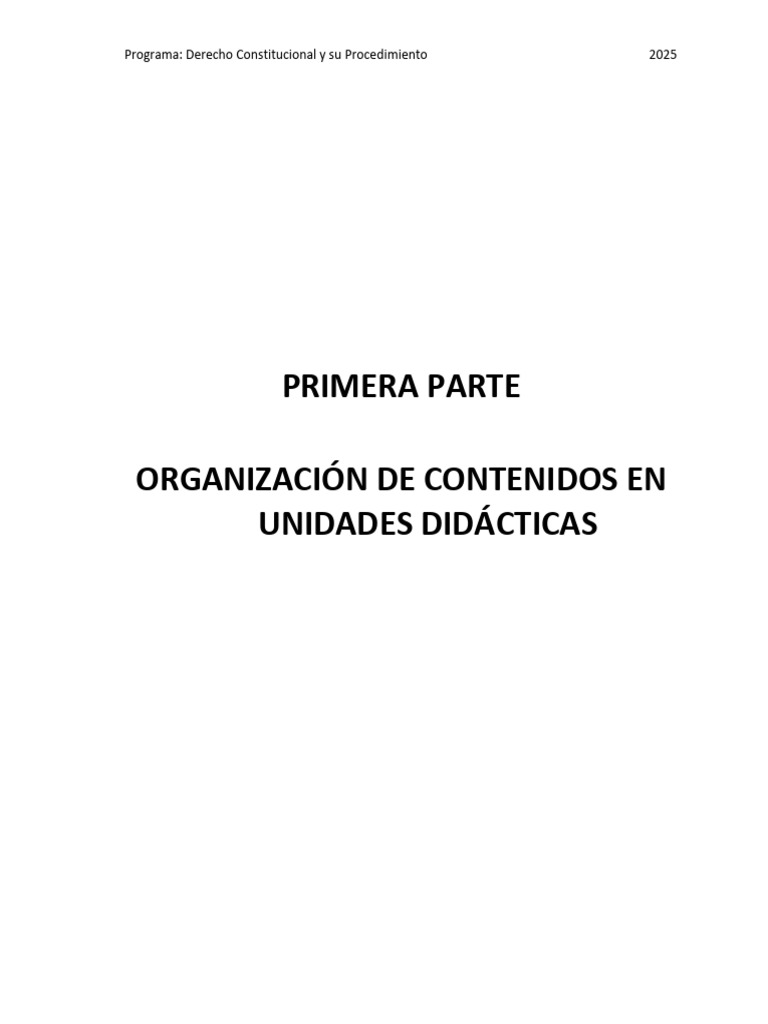 UMSS - DCP - Programa - 2025 | PDF | Constitución | Elecciones