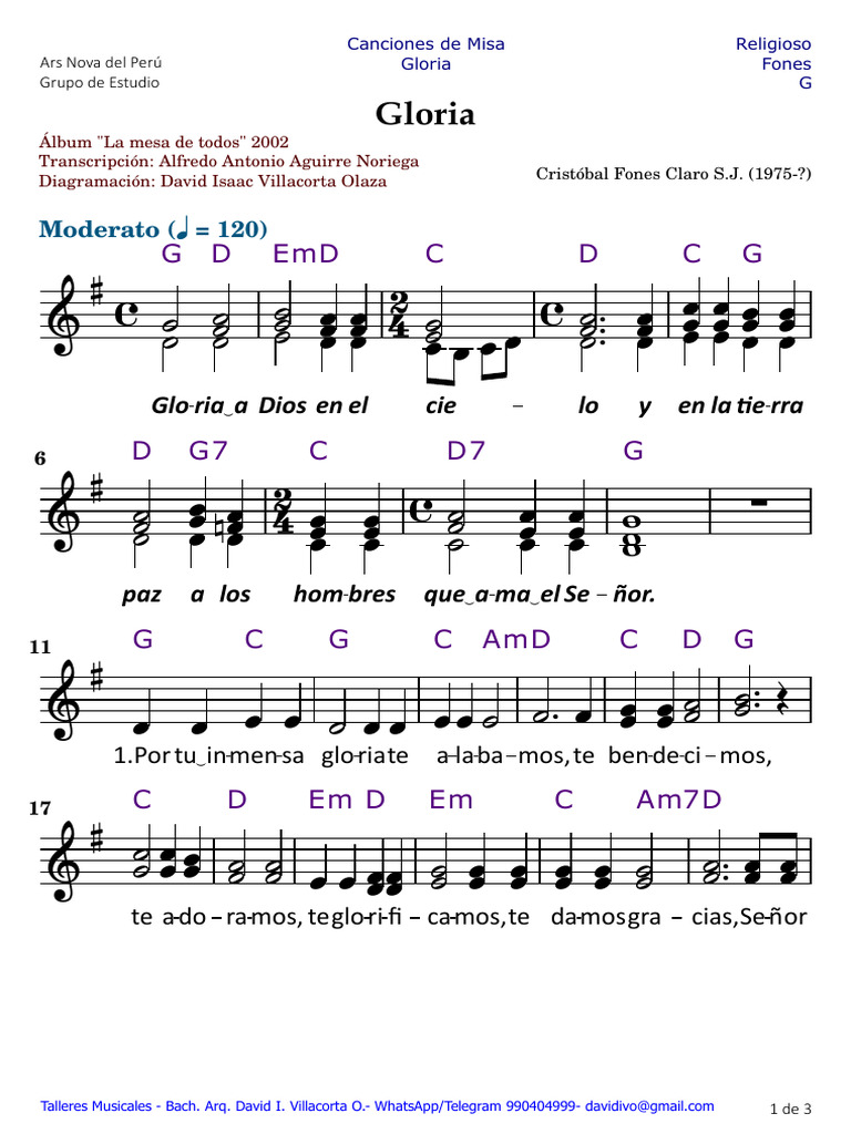 Gloria (G) Cristobal Fones | PDF