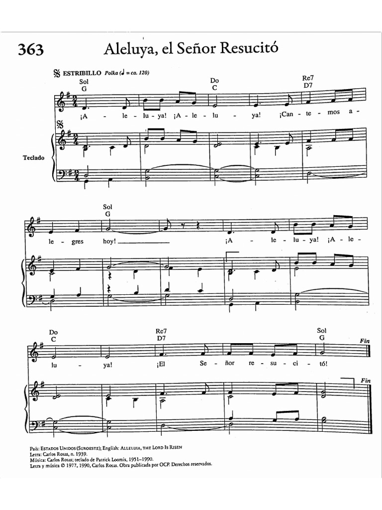 Aleluya El Señor Recucitó | PDF