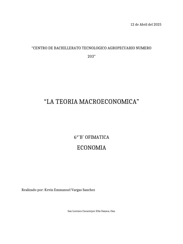 Ensayo Teoria Macro | PDF | Monetarismo | Economía keynesiana