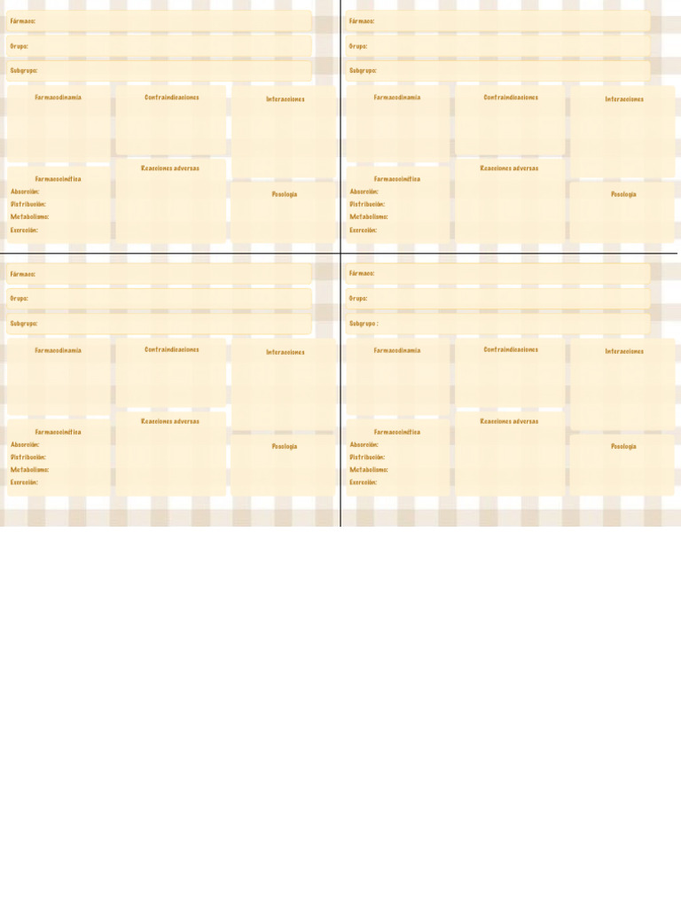 Flashcards Fármaco | PDF