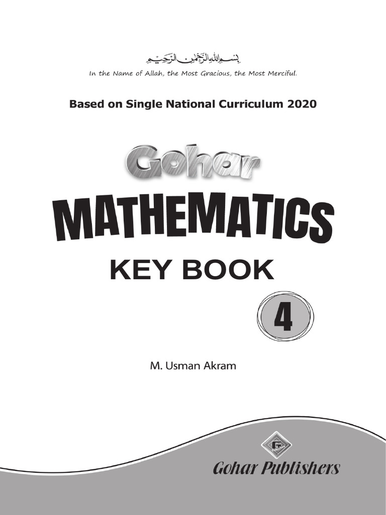 Gohar Maths Keybook 4 | PDF | Numbers | Mathematics