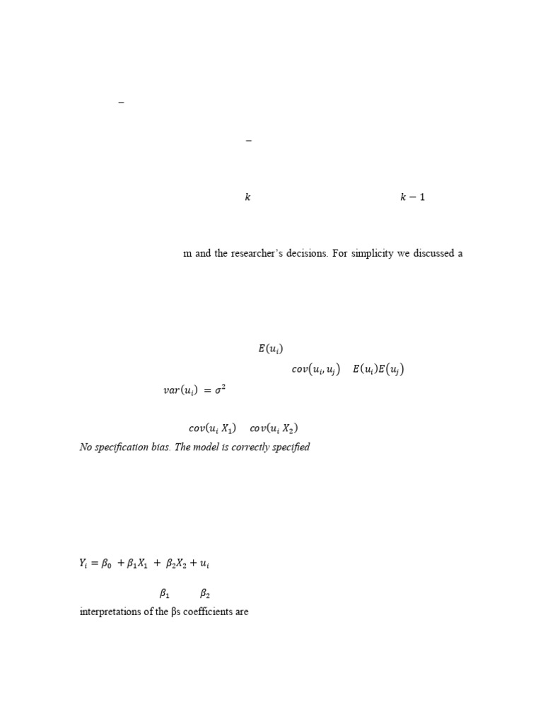 Chapter 3 Econometrics (Edited) | PDF | Linear Regression | Ordinary Least Squares