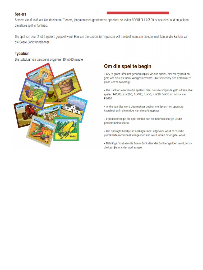 Boereplaas Luisterbegrip T4 | PDF