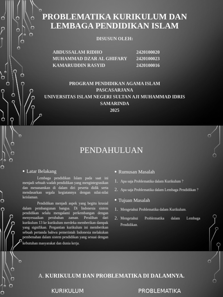 Problematika Kurikulum Dan Lembaga Pendidikan Islam | PDF