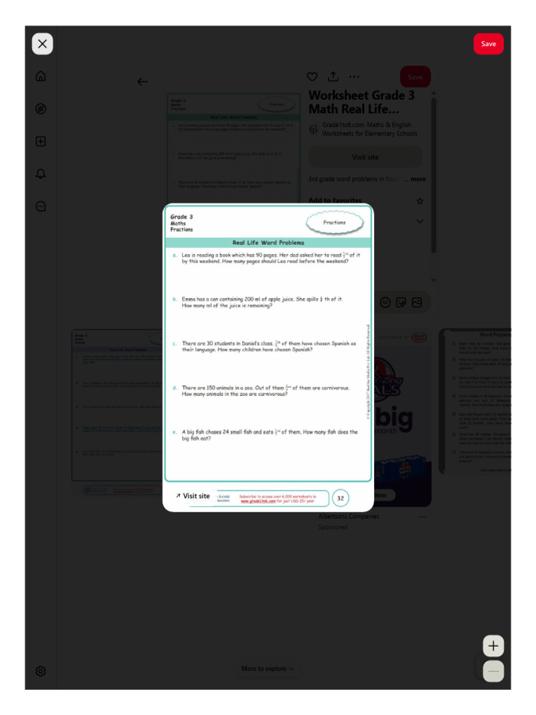 Worksheet Grade 3 Math Real Life Word Problems | PDF