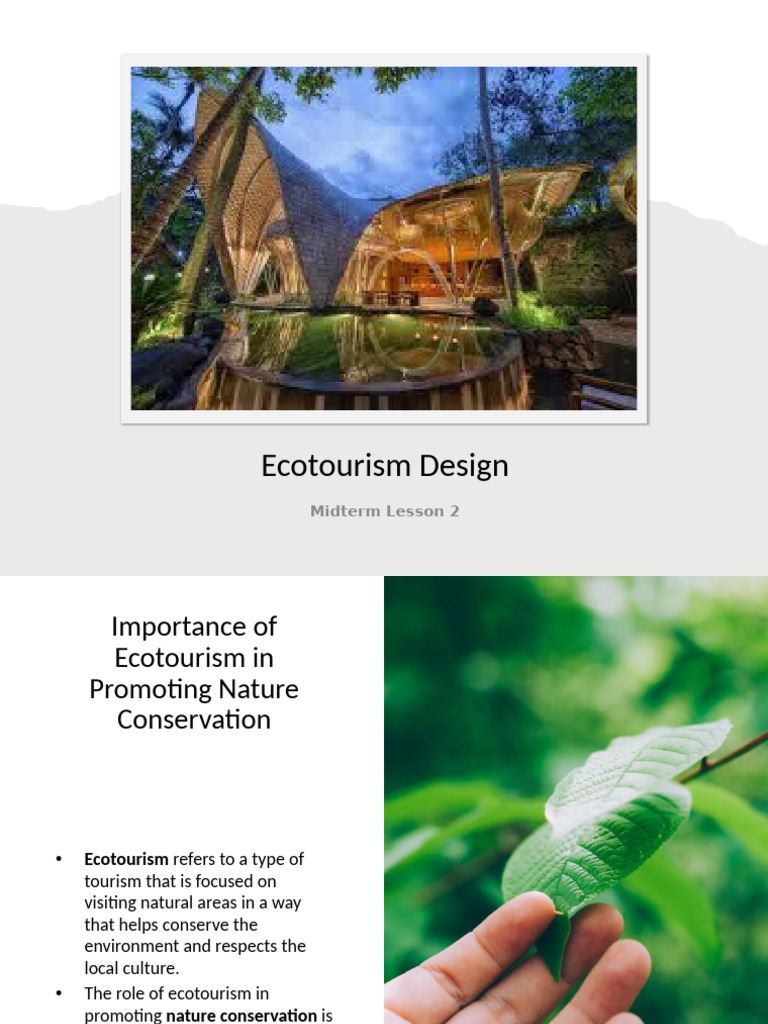 Midterm Lesson 2 Principles and Design of Ecotourism Facilities | PDF ...