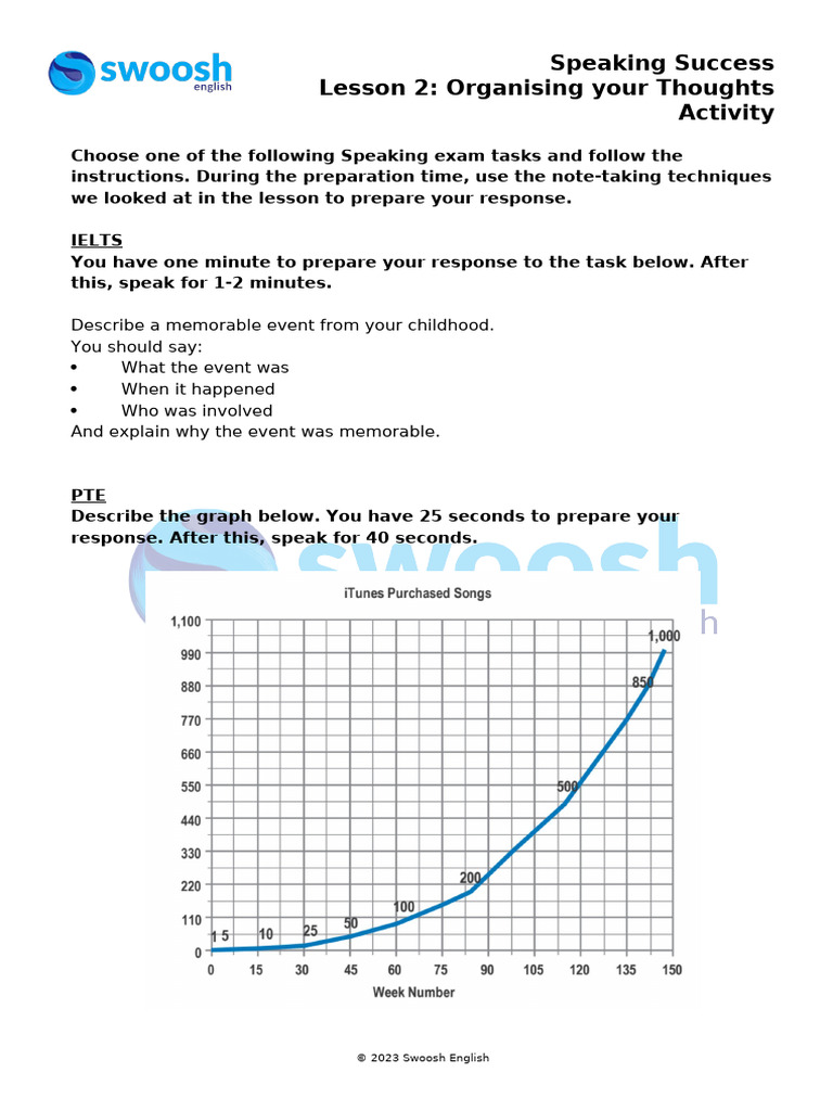 Speaking Course Worksheet Lesson 2 | PDF
