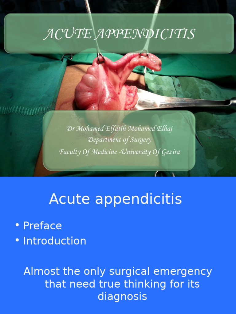 Acute Appendicitis GIT2 | PDF | Digestive Diseases | Medical Specialties