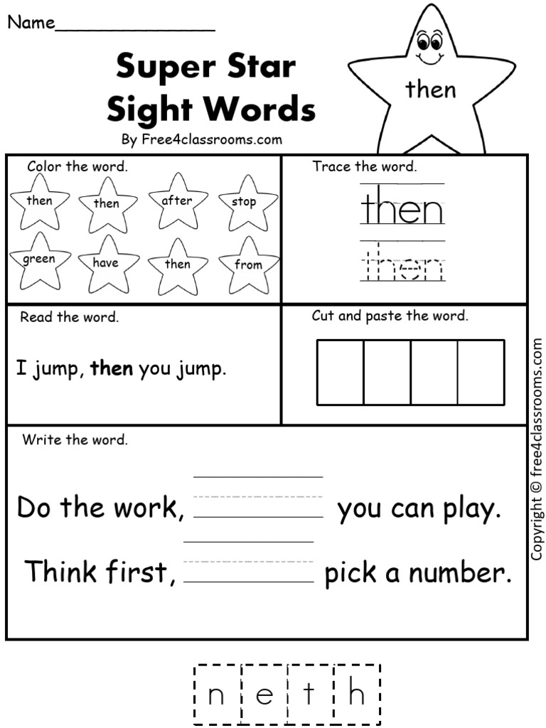 Super Star Sight Words Activities | PDF