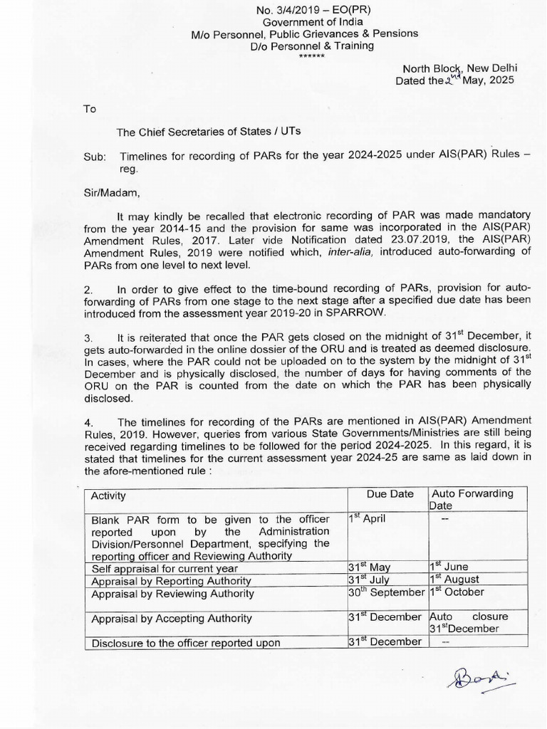 APAR Timelines | PDF