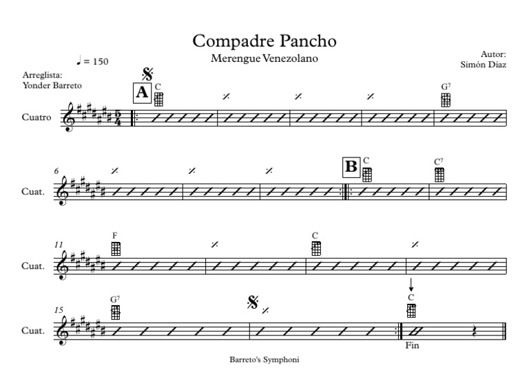 Compadre Pancho Acompañamiento | PDF