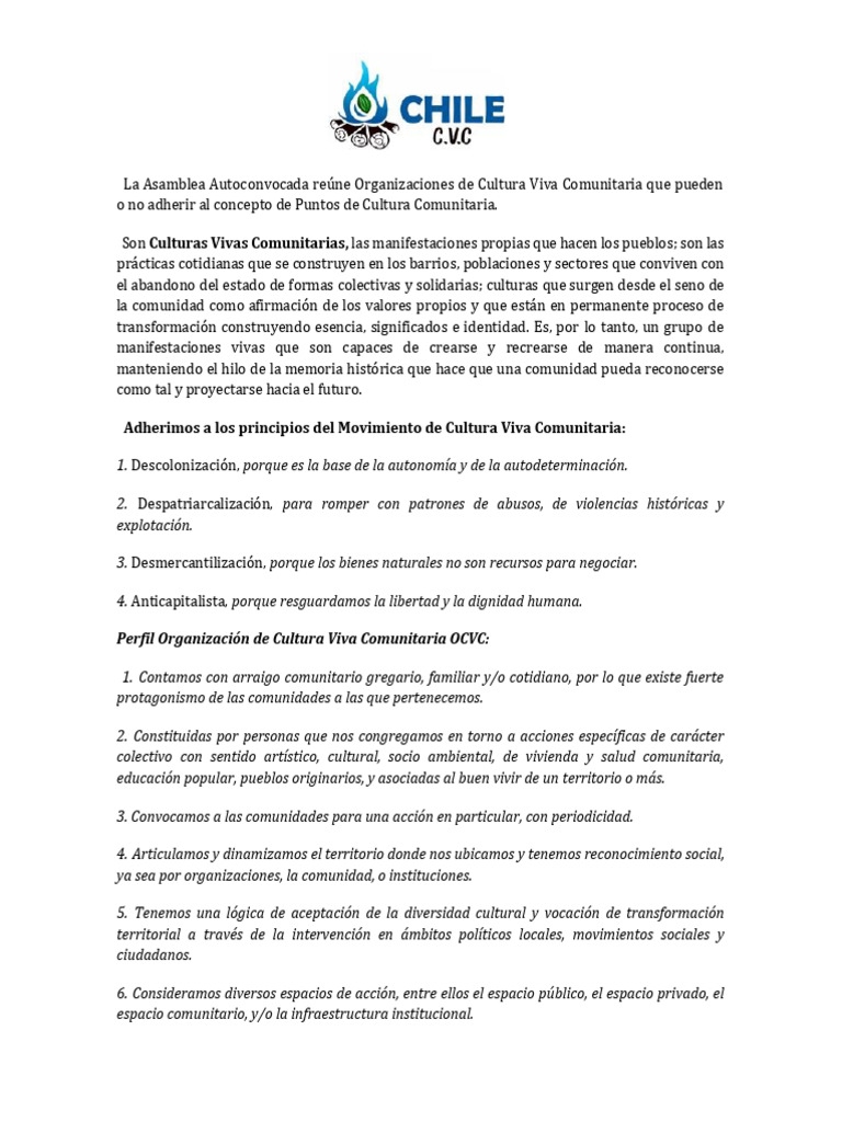 Culturas Vivas Comunitarias y Autogestión | PDF | Comunidad ...