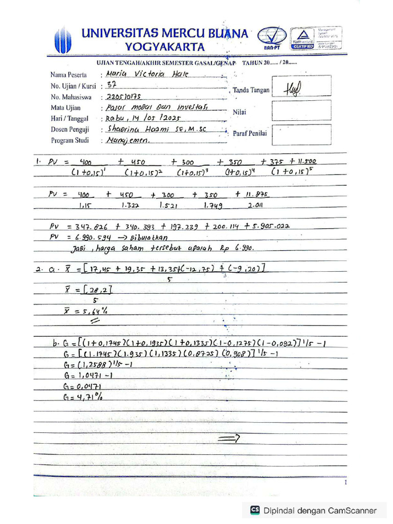 MARIA VICTORIA HALE - 220510175 - UTS PASAR MODAL & INVESTASI - Compressed | PDF