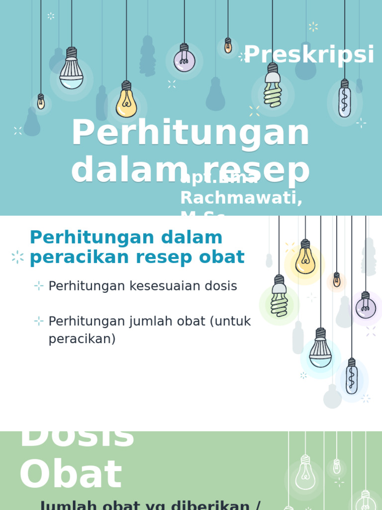 Perhitungan Dosis Obat dalam Resep | PDF