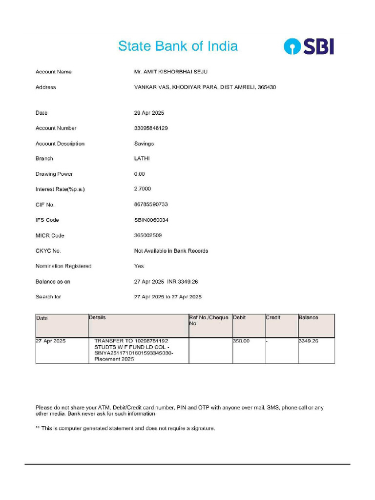 Bank Transaction | PDF