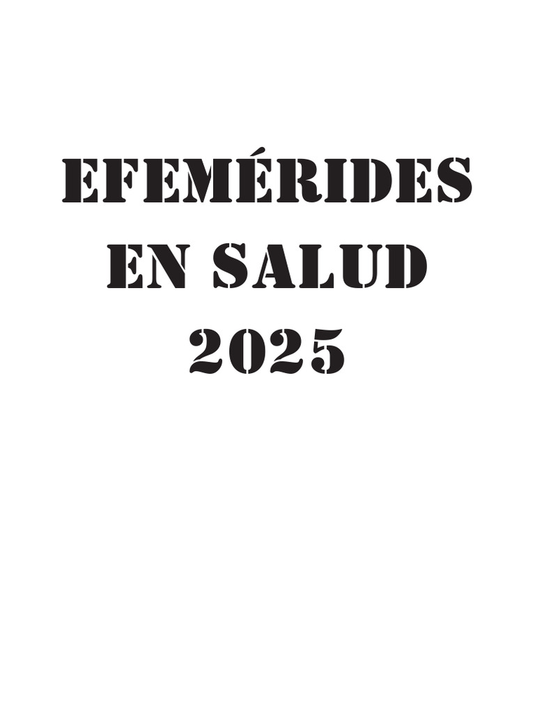 Efemérides en salud | PDF