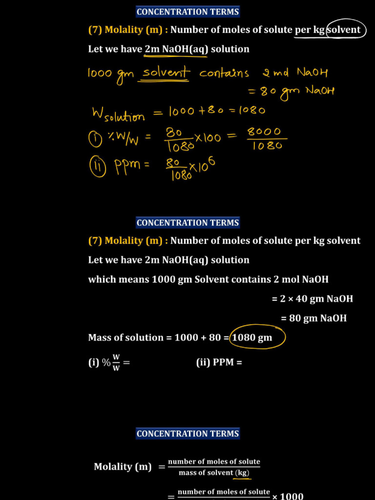 Concentration Terms | PDF