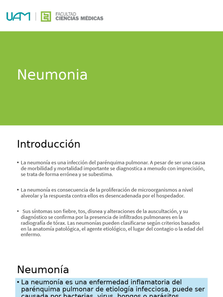 Neumonía | PDF | Neumonía | Medicina CLINICA