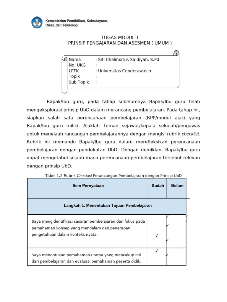 PPA Umum Topik 1 Teks 3 Oke 2 Ceklist | PDF