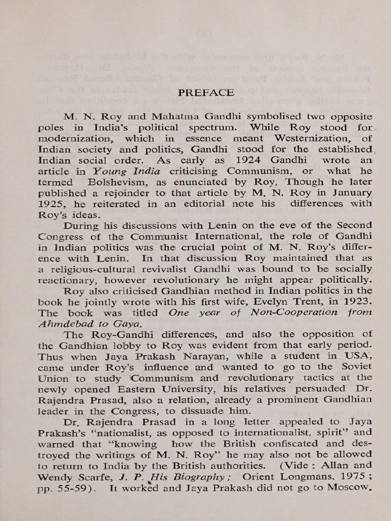 MN Roy & Mahatma Gandhi | PDF