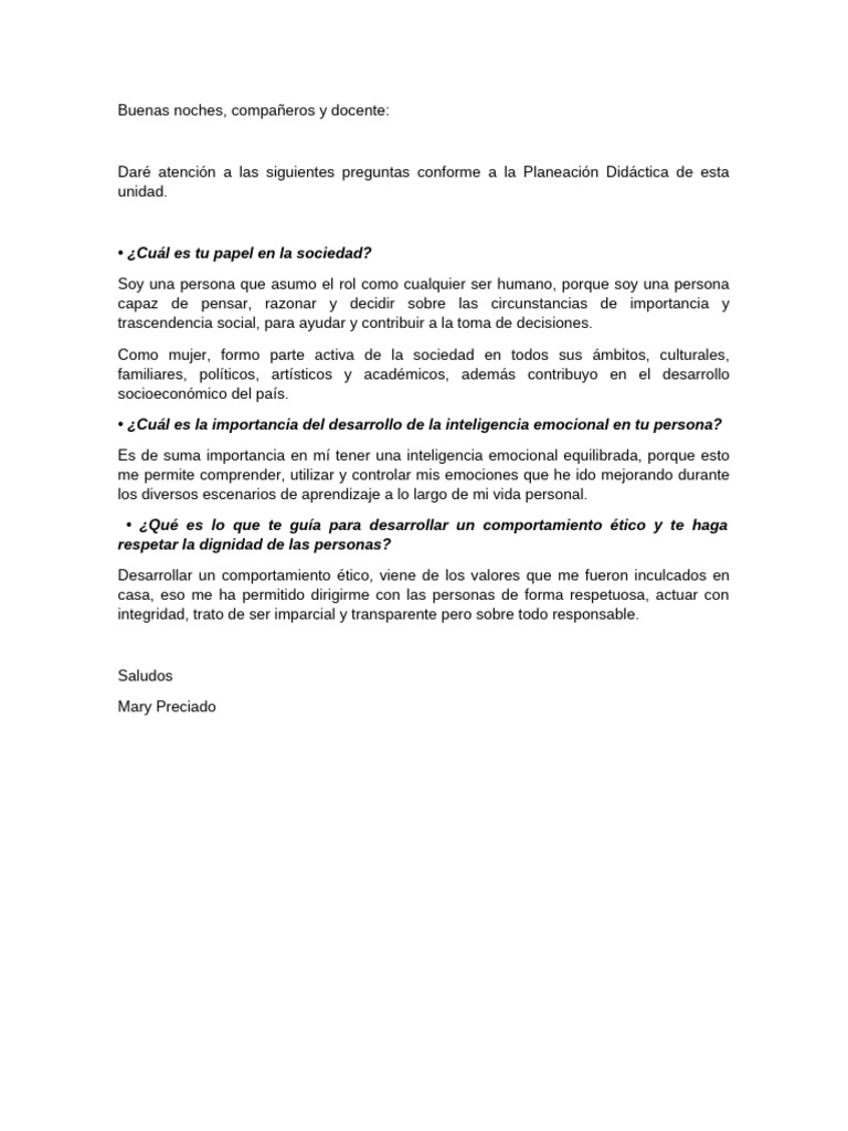 Foro de Reflexion - U2 | PDF