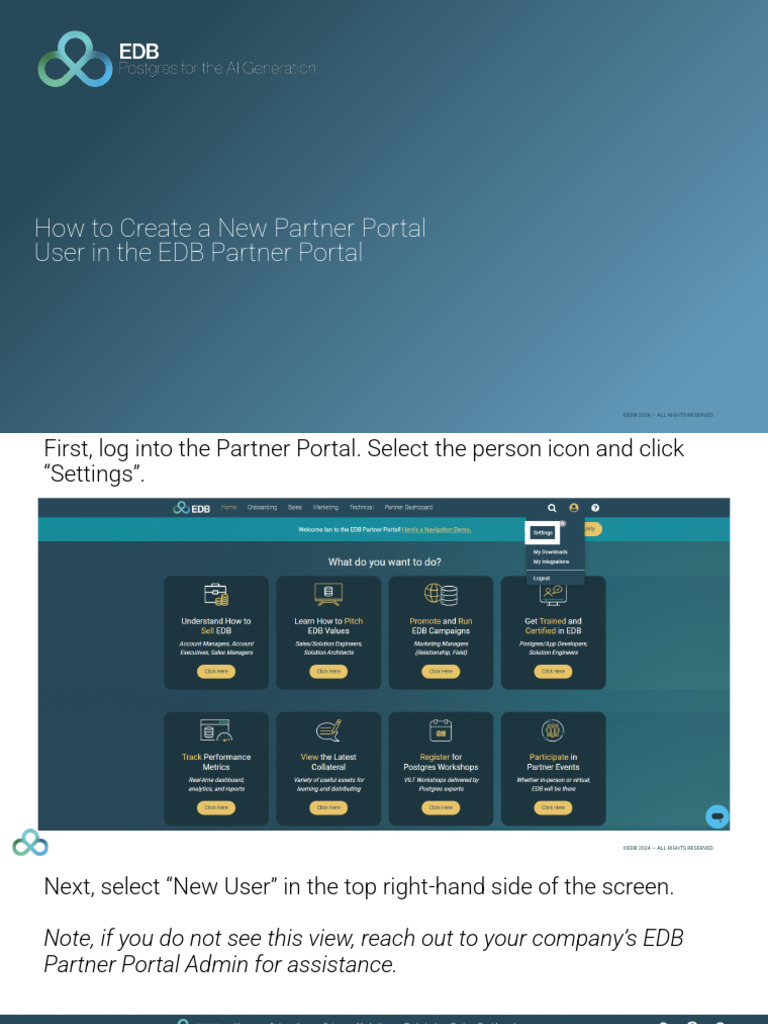 Create New Partner Portal User | PDF