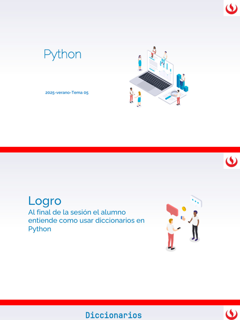 Tema 05 - Diccionarios | PDF | Python (lenguaje de programación) | Ingeniería de software