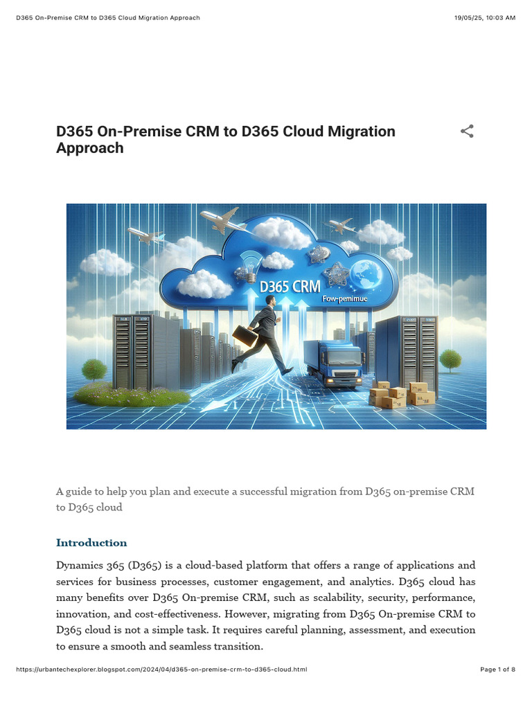 D365 On-Premise CRM To D365 Cloud Migration Approach | PDF | Cloud ...