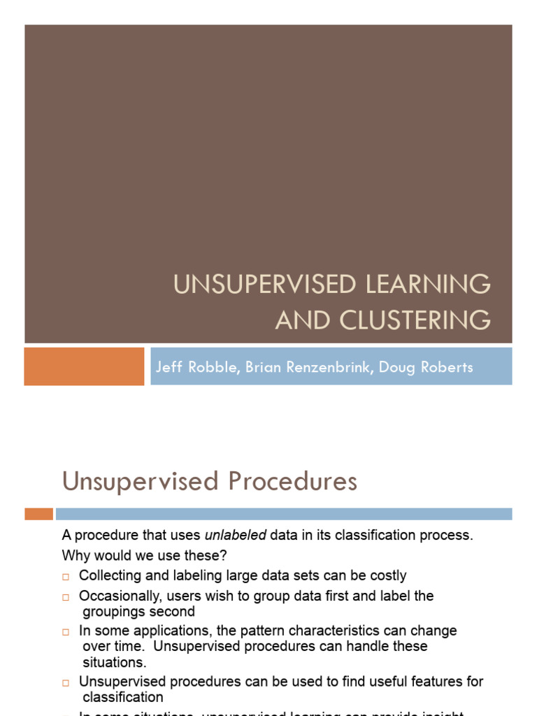 Unsupervised Learning Clustering Math | PDF | Applied Mathematics | Machine Learning