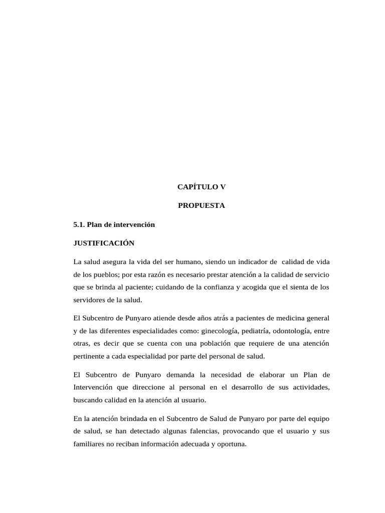 S07 - s3 Material Complementario-Plan de Intervención | PDF | Cuidado de la salud | Liderazgo