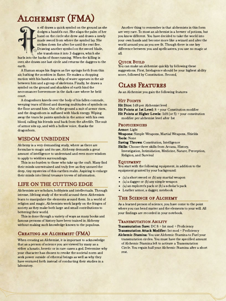 Alchemist FMA - The HomebreweryMarkassshit | PDF | Alchemy