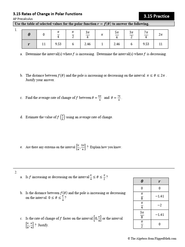 Unit 3 Lesson 20 HW 3.15 Flipped Math | PDF | Function (Mathematics ...