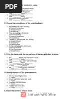 Tenses Worksheet Class 10 CBSE | PDF