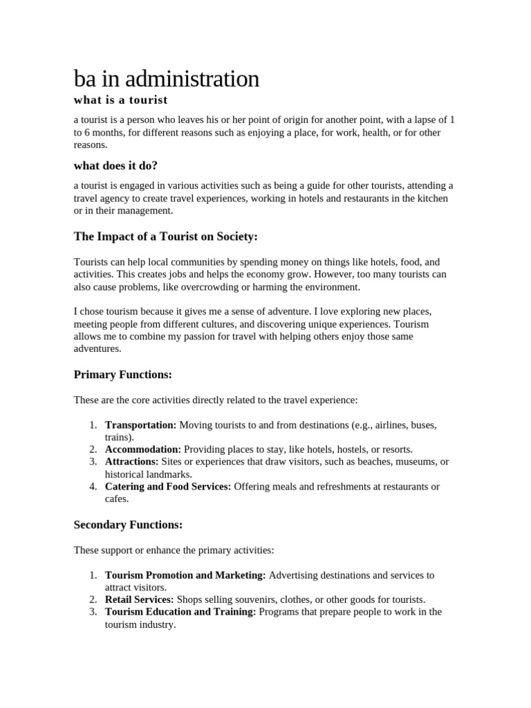 Ba in Administration | PDF