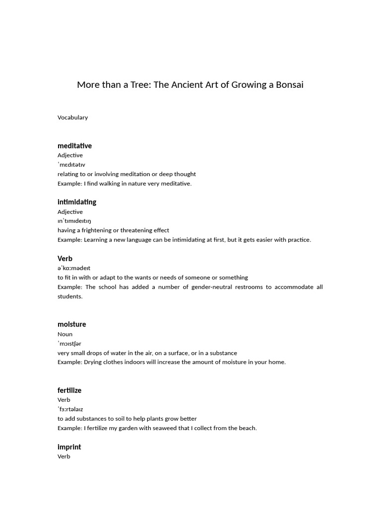 More Than A Tree | PDF | Bonsai | Trees