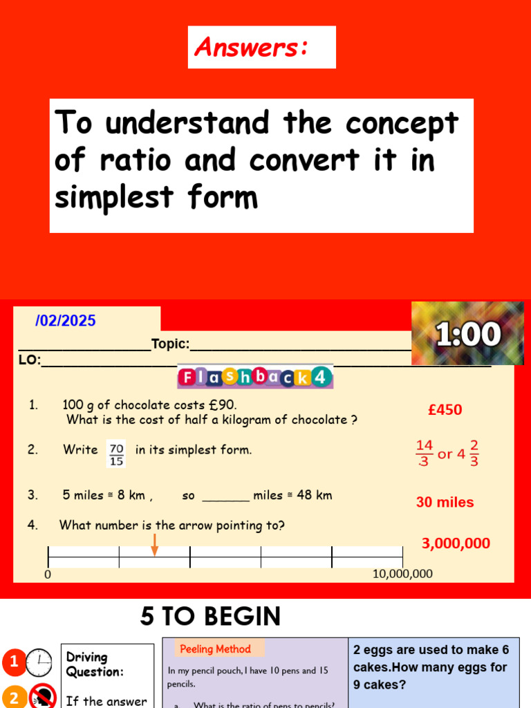 Answer of W25 L1-Introduction To Ratio | PDF | Ratio