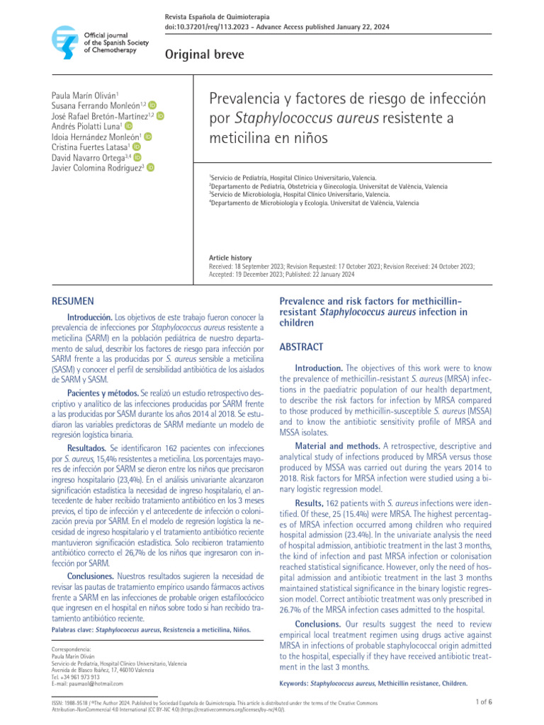 8 de Marzo | PDF | Staphylococcus aureus resistente a la meticilina | Neumonía