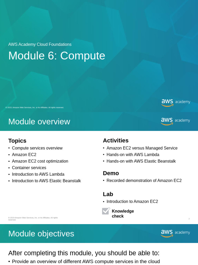 AcademyCloudFoundations Module 06 | PDF | Amazon Web Services | Telecommunications