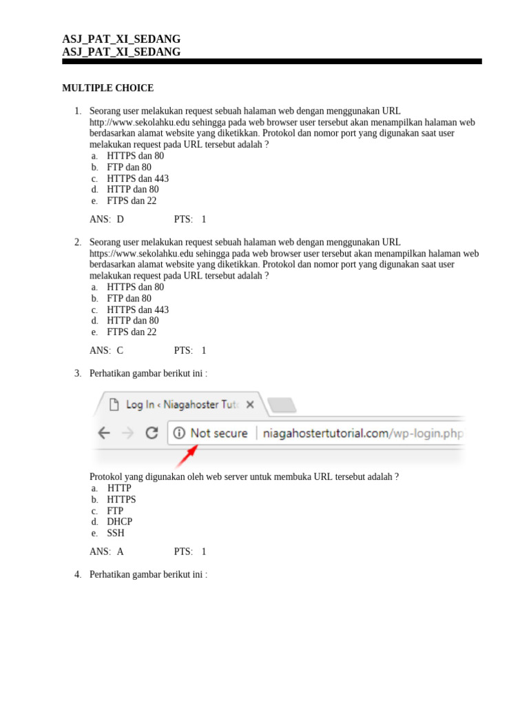 SOAL PAT ASJ Tingkat XI Sedang | PDF