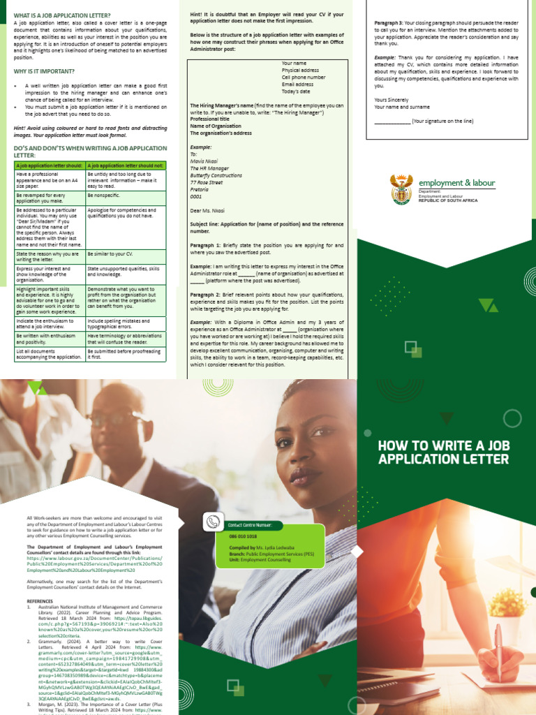 Job Application Letter Guide | PDF | Business