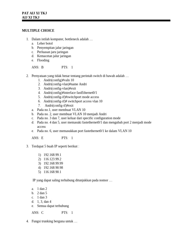 Soal Pat Aij 2023 | PDF