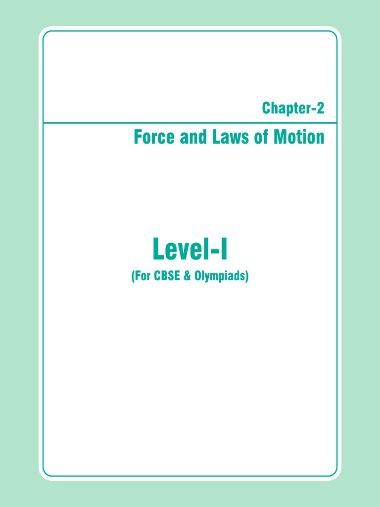 Force and Laws of Motion 9 Aakash | PDF