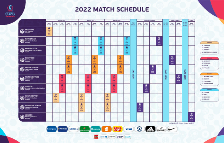 UEFA Women’s Euros match_schedule_-_220502pdf | PDF