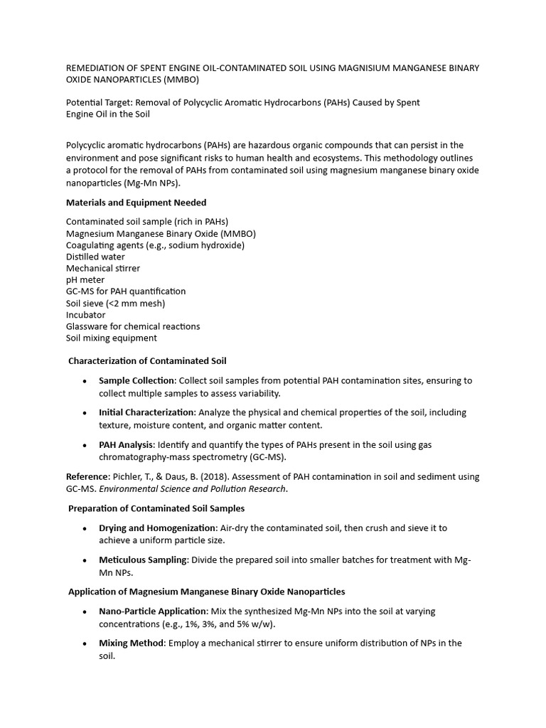 Methodology For The Removal of Polycyclic Aromatic Hydrocarbons | PDF | Polycyclic Aromatic ...