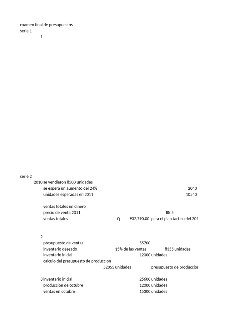 Examen Final Presupuestos | PDF | Presupuesto | Economias