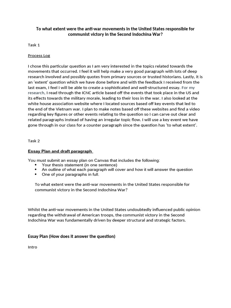 To What Extent Were The Anti | PDF | Vietnam War | Vietnam